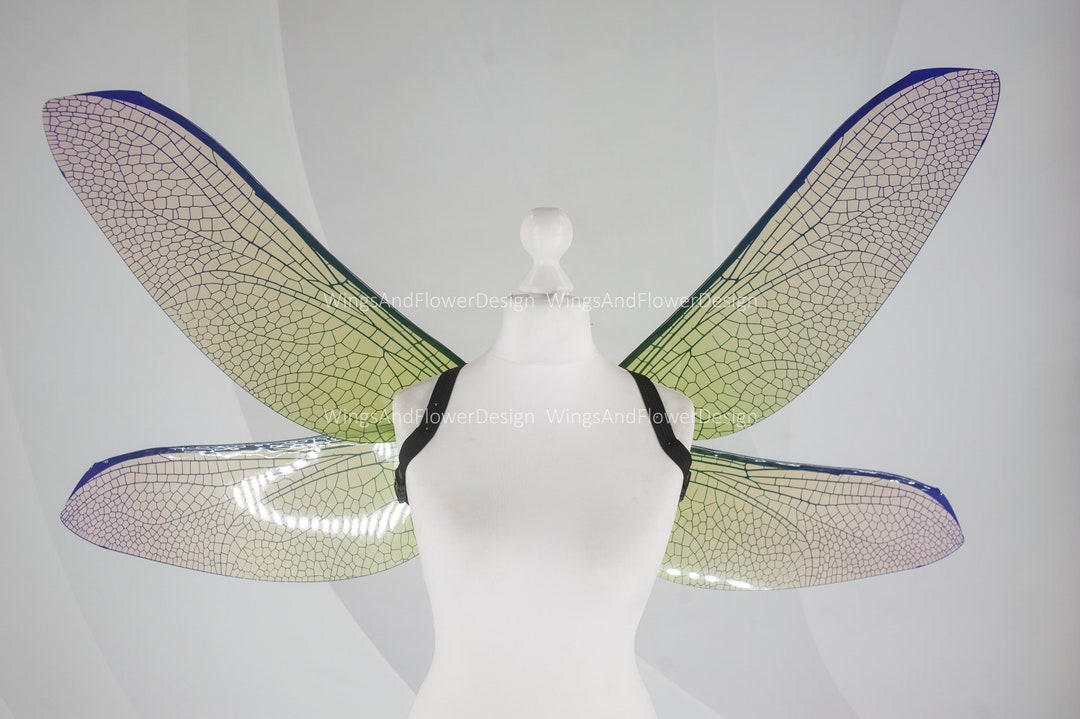 Dragonfly Wings, Butterfly Green Purple Wings, Elf Wings, Fairy Wings ...