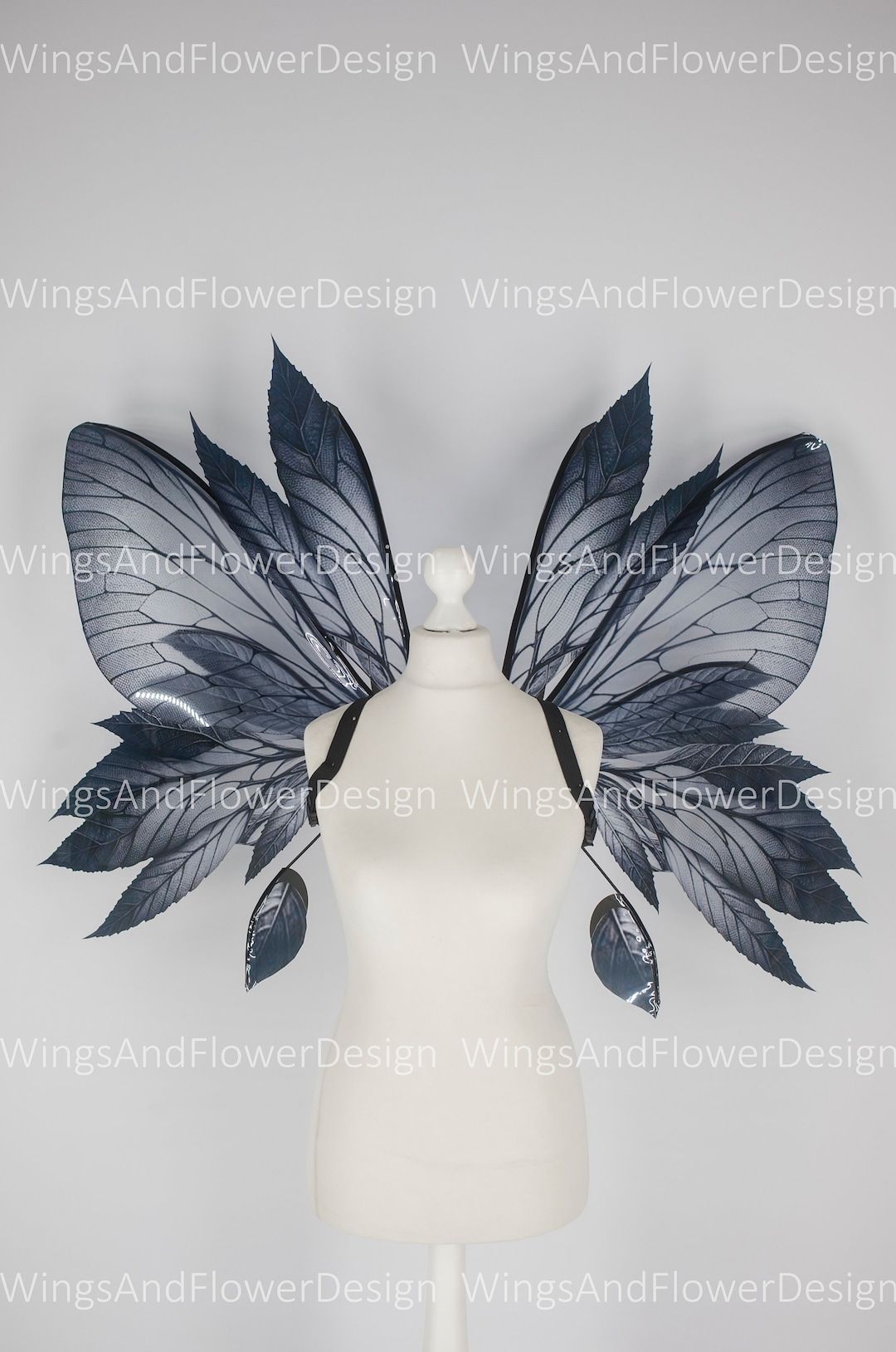Black Forest Fairy Wings: Leaf Design Photo Prop Festival Costume Suite ...