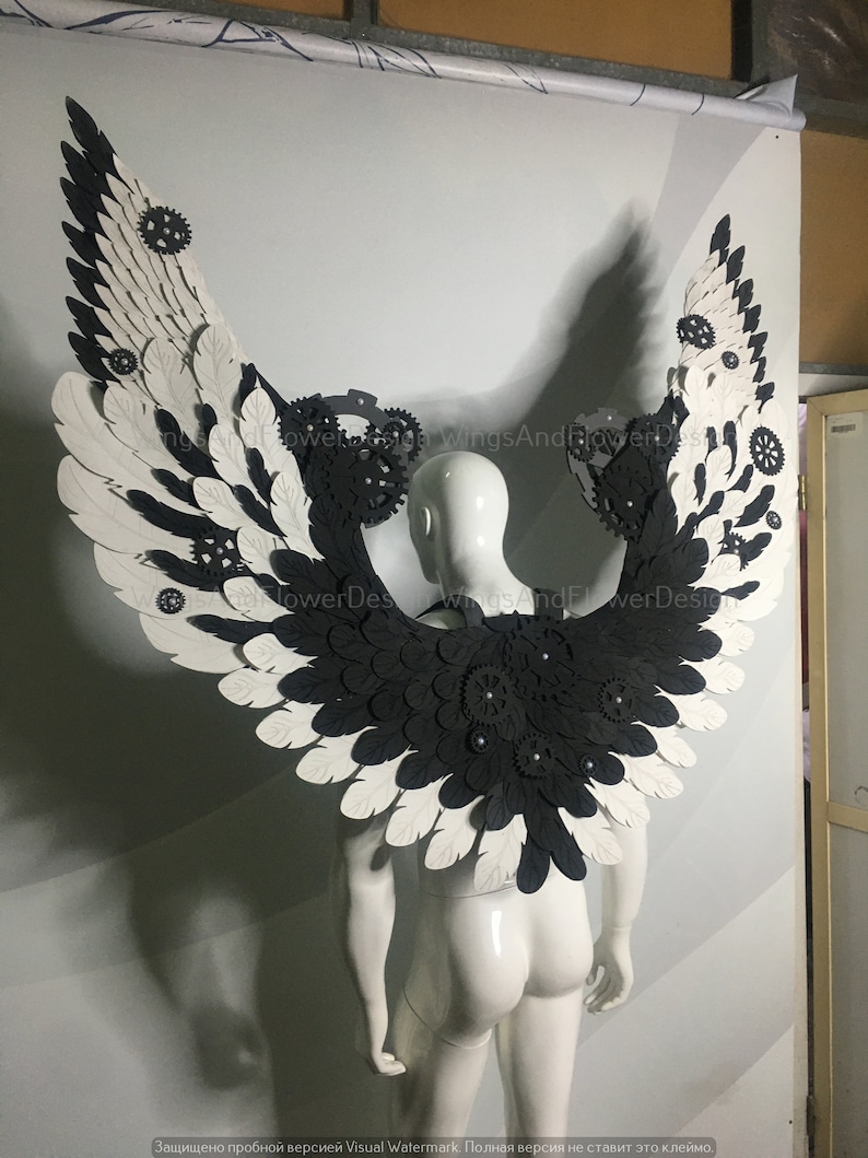 Steampunk Wings: Biomechanical Costume, White Angel Style - Etsy