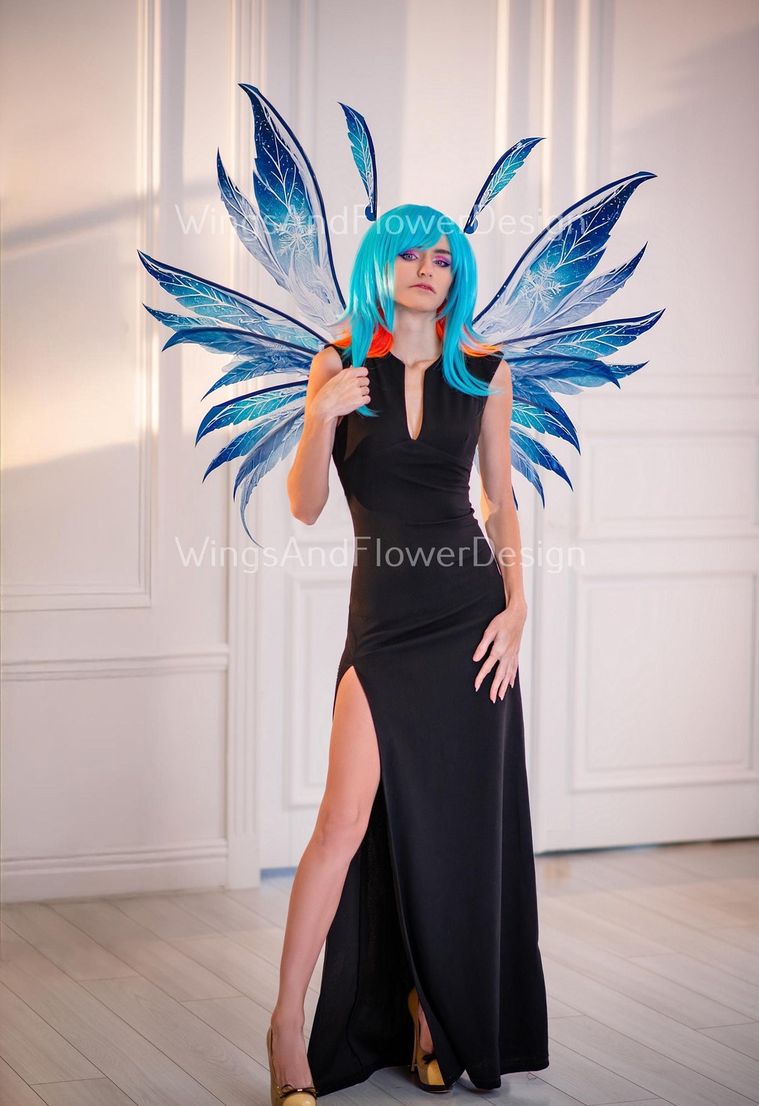 Blue Snowflake Fairy Wings: Clear Crystal Photo Prop - Etsy