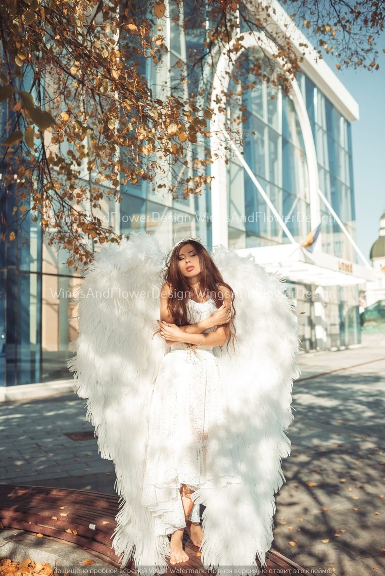 White Angel Wings Angel Wings Wedding Wings Victoria Secret Etsy