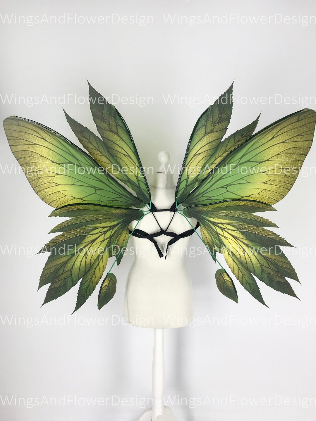 Leaf Fairy Wings: Green & Brown Forest Costume Wings - Etsy