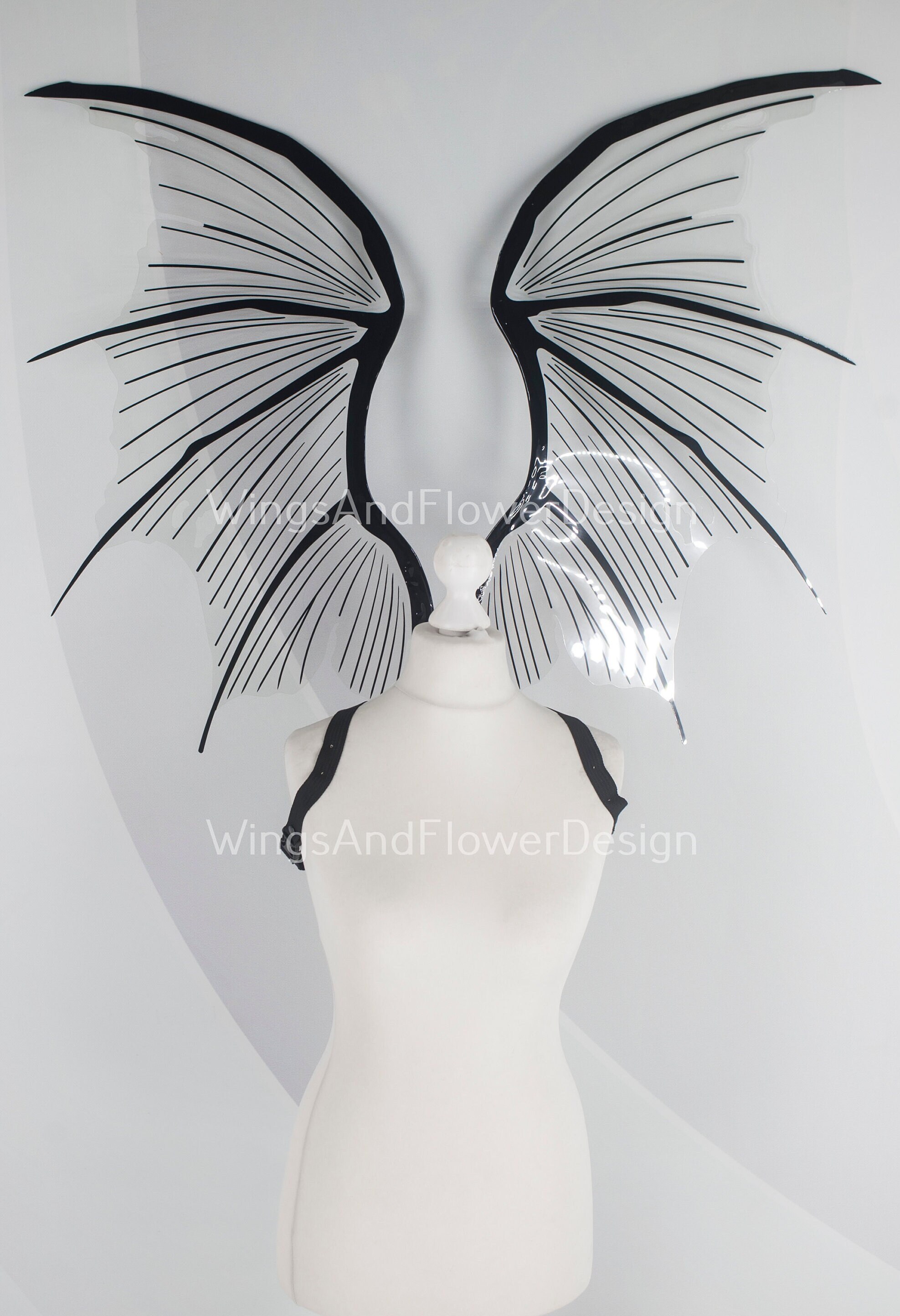 Transparent Bat Vampire Demon Wings, Fairy Wings, Fantasy Halloween ...