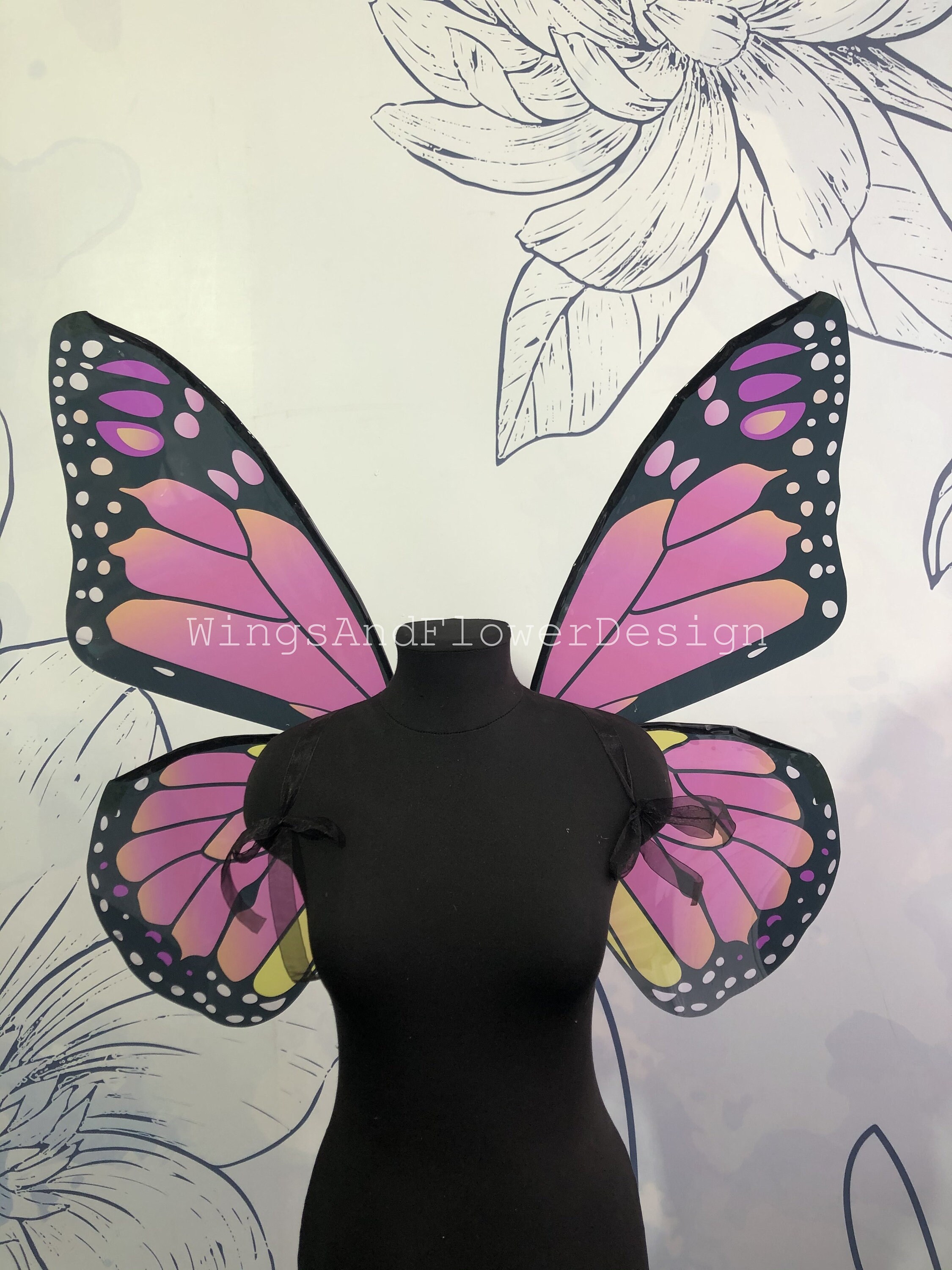 Pink Swallowtail Butterfly Wings Butterfly Fairy Wings - Etsy Sweden