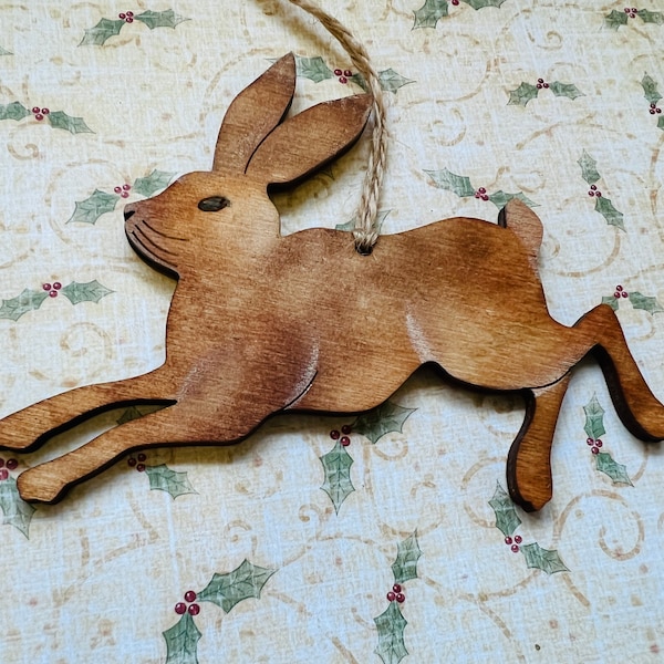 Hare Christmas Decoration - Etsy UK