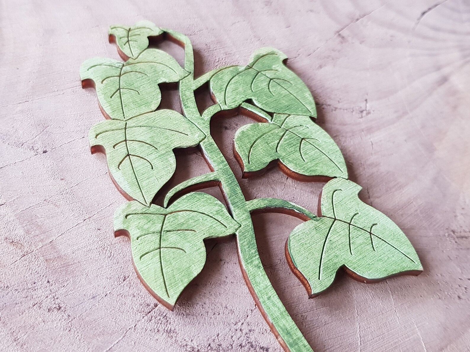 Wooden Ivy Leaf Made From Plywood Painted Gift Flowers for - Etsy