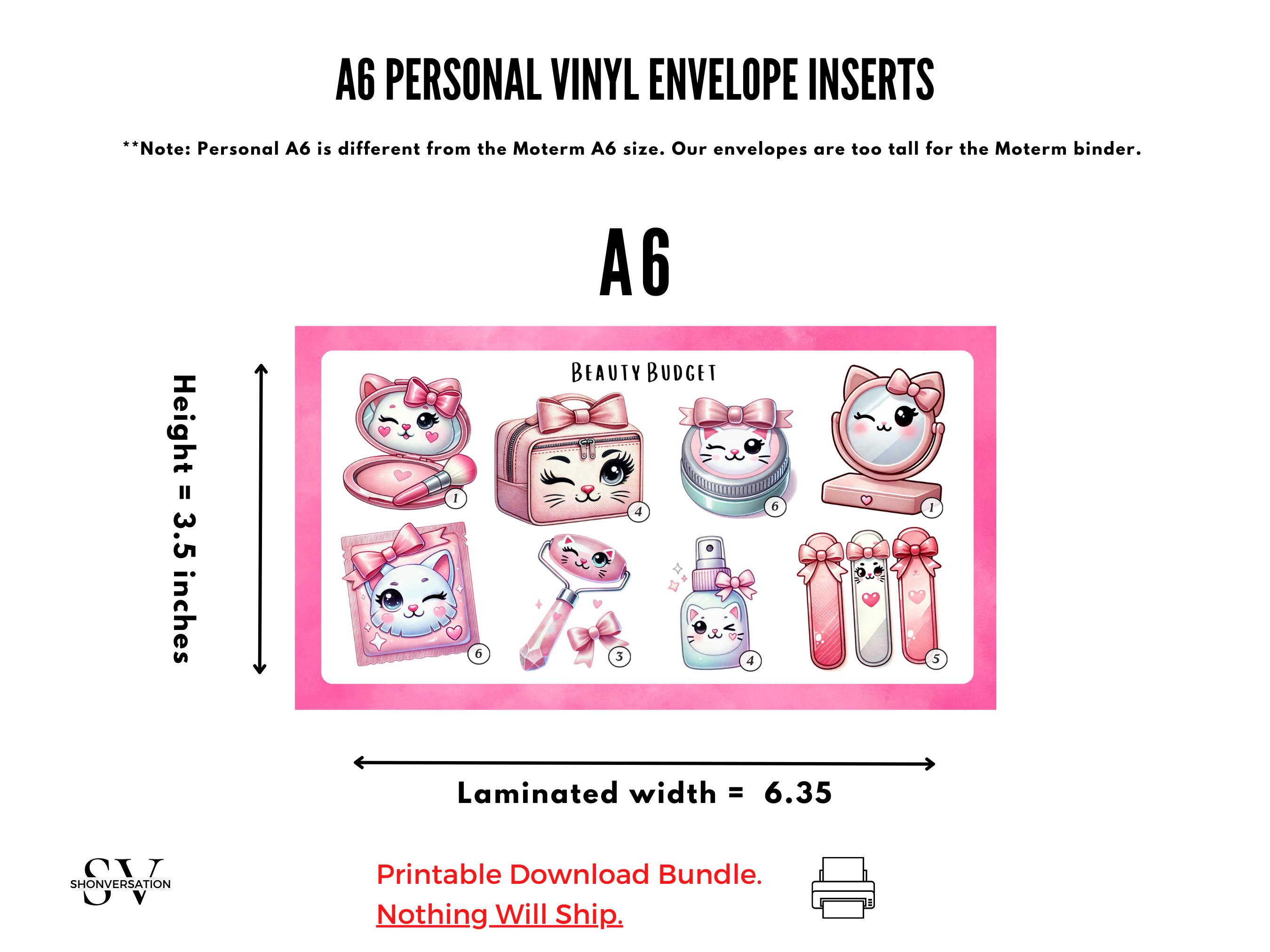Printable A5 A6 Savings Challenge Bundle, Budget Binder Vinyl Cash ...