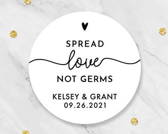 Stickers, Labels & Tags Spread Love Not Germs Sticker Paper & Party ...