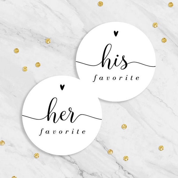 His Favorite Her Favorite Stickers - Etsy