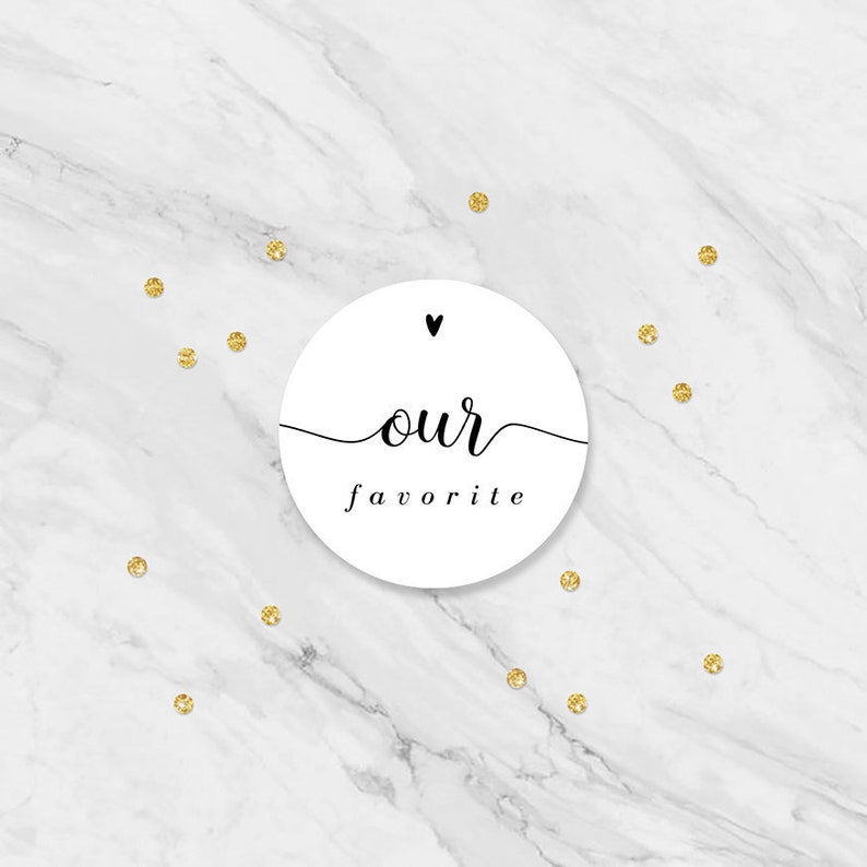 Modern Our Favorite Stickers Our Favorite Wedding Favor - Etsy