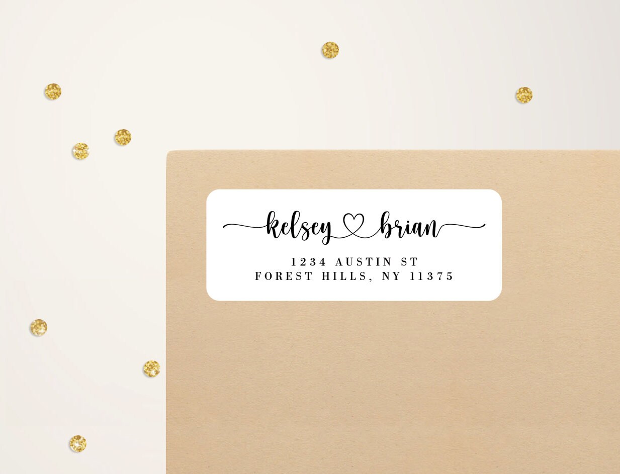 Custom Return Address Labels Wedding Address Labels Script - Etsy