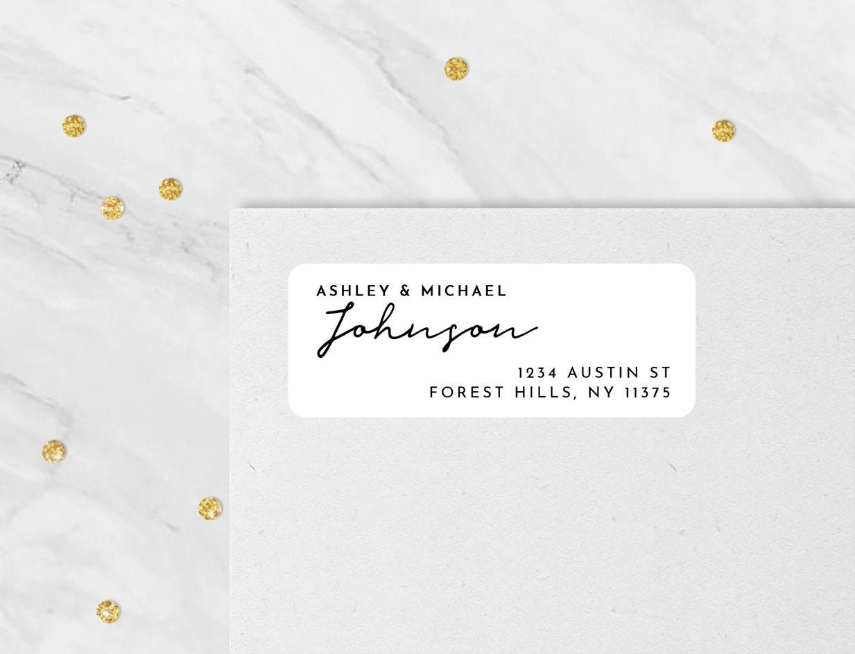 Minimalist Address Label Handwritten Script Return Labels - Etsy