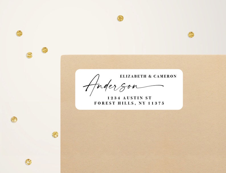 Modern Address Labels Handwritten Script Return Label | Etsy