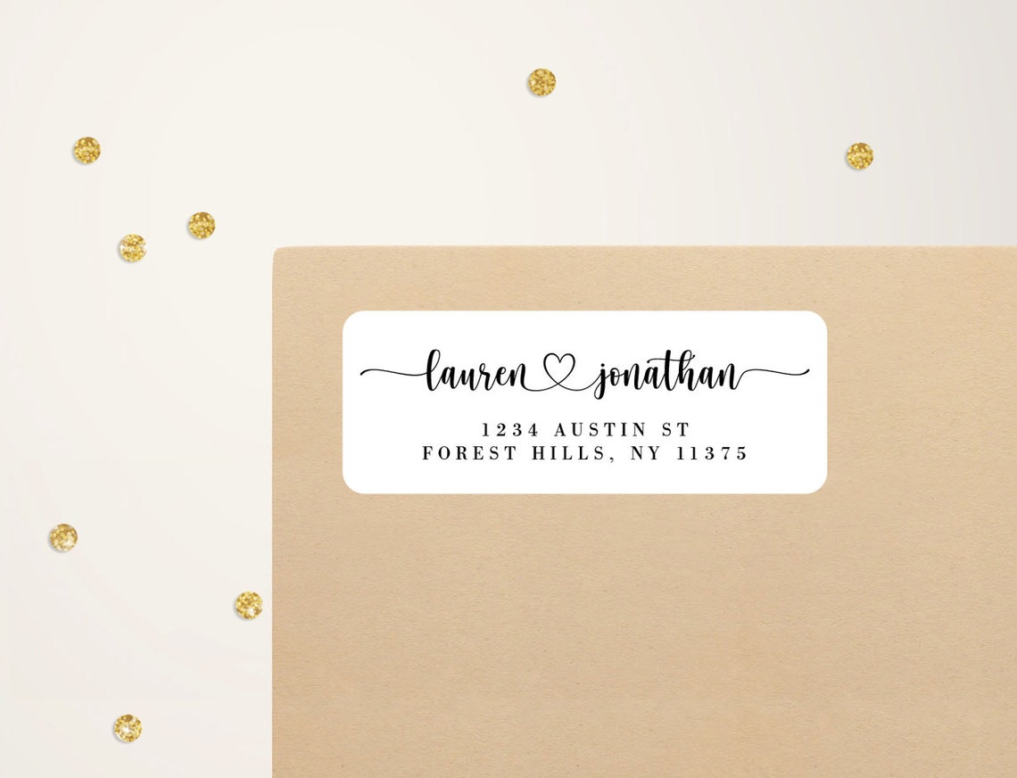 Custom Return Address Labels Wedding Address Labels Script - Etsy