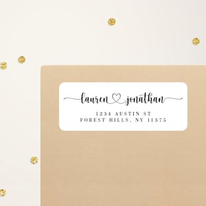 Custom Return Address Labels, Wedding Address Labels, Script Address ...