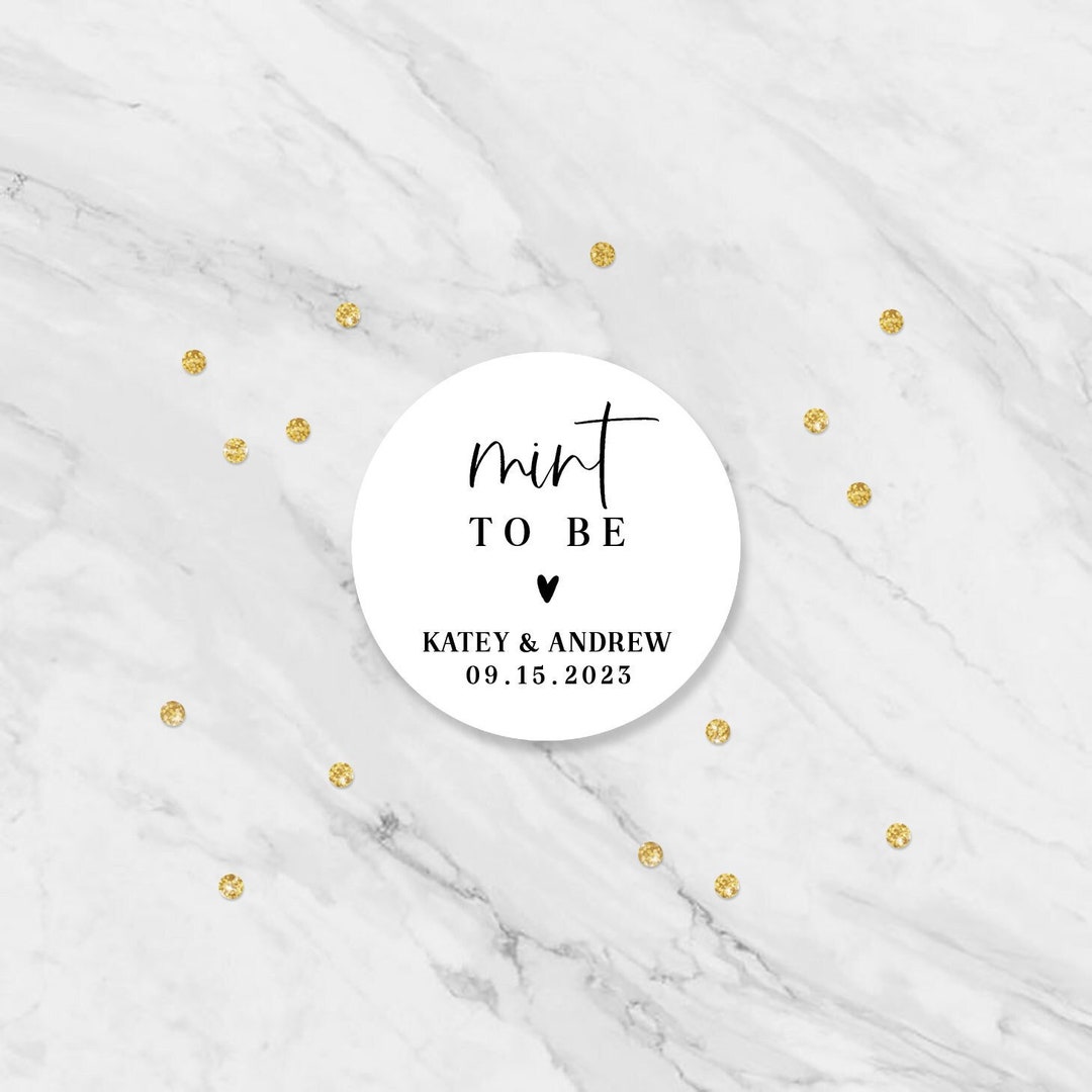 Mint to Be Stickers, Mint to Be, Mint to Be Favors, Mint to Be Wedding ...