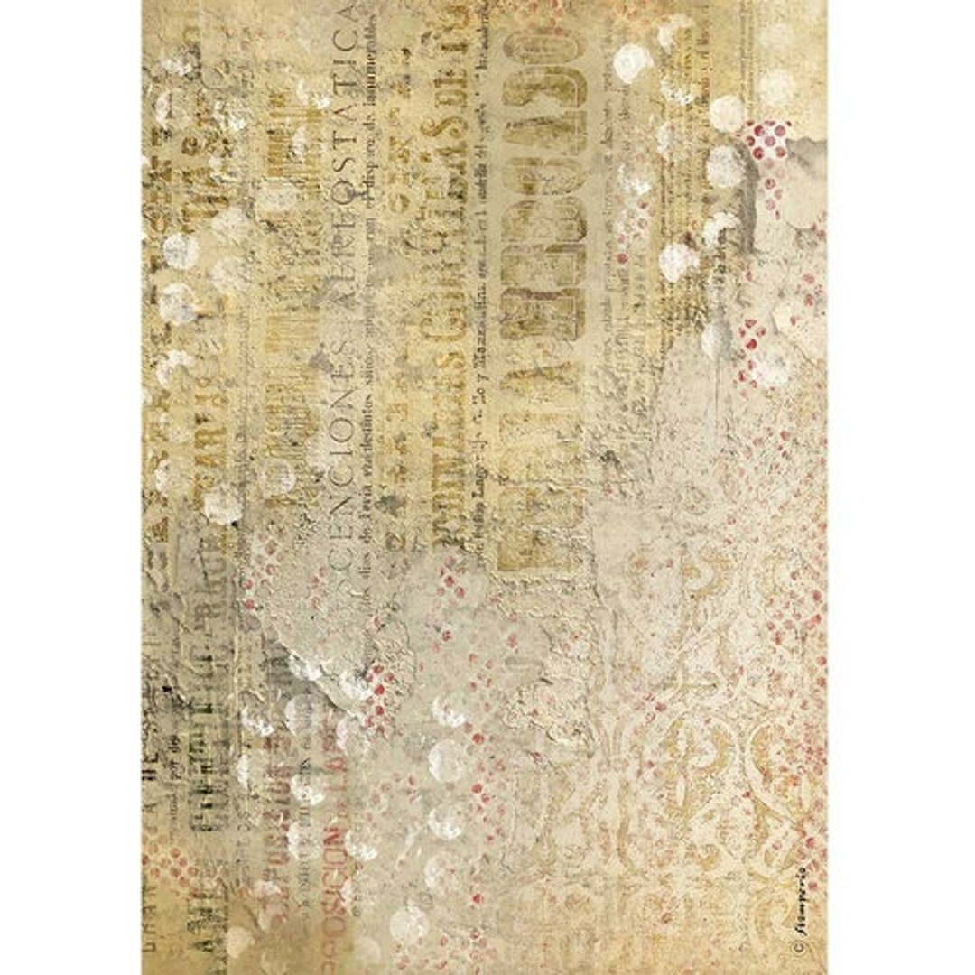 Stamperia Rice Paper - Texture - A4 - DFSA4633 Scrapbooking Decoupage ...