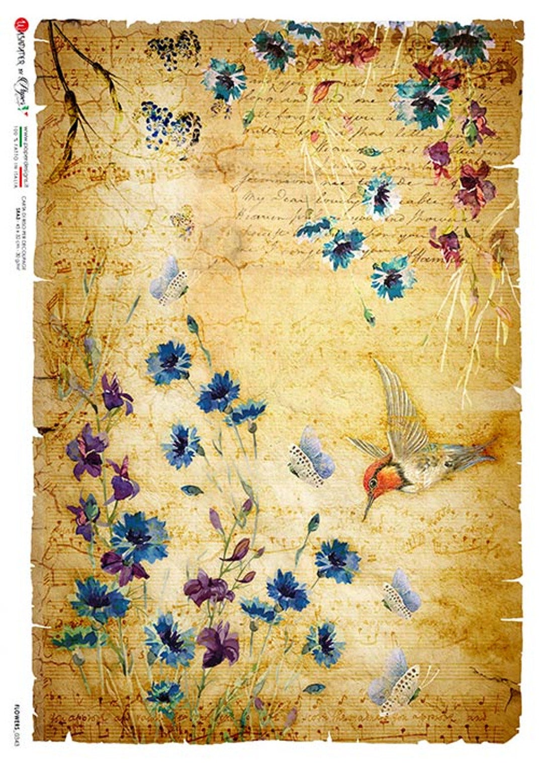 Paper Designs Flowers A3 & A4 Rice Paper Decoupage Scrapbooking - Etsy