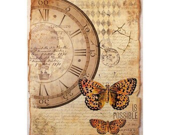 Rice Paper Clock - Etsy