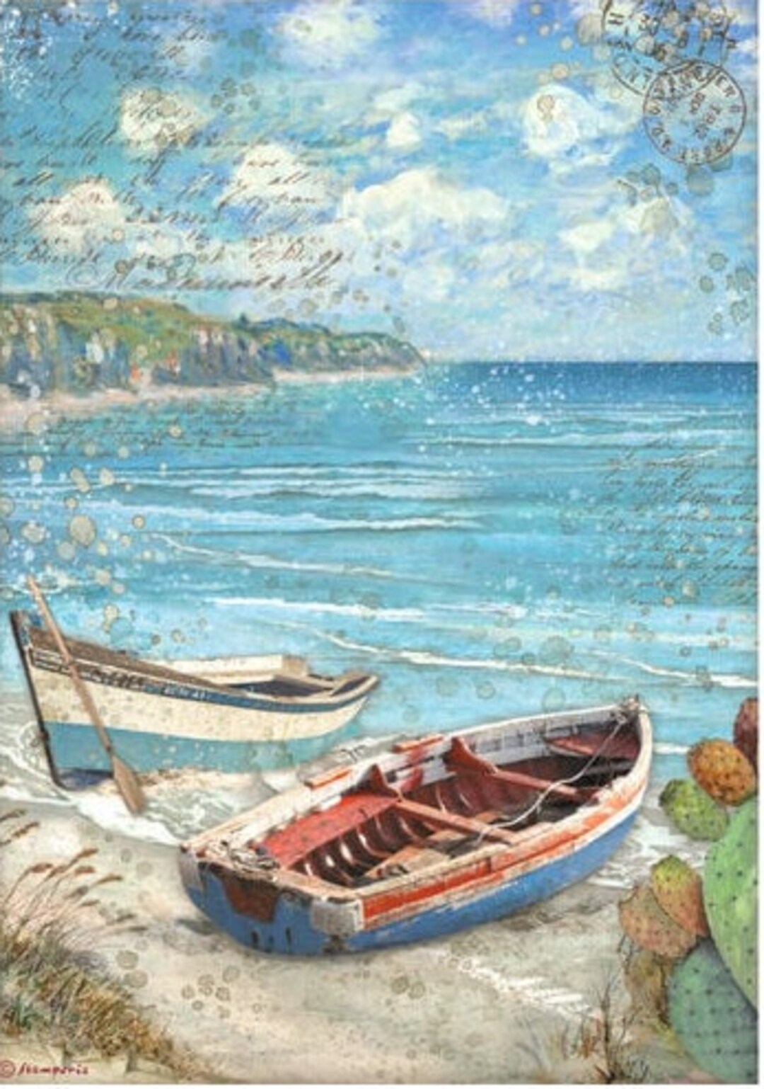 Stamperia Blue Dream Boats Rice Paper Sheet Scrapbooking Decoupage - Etsy