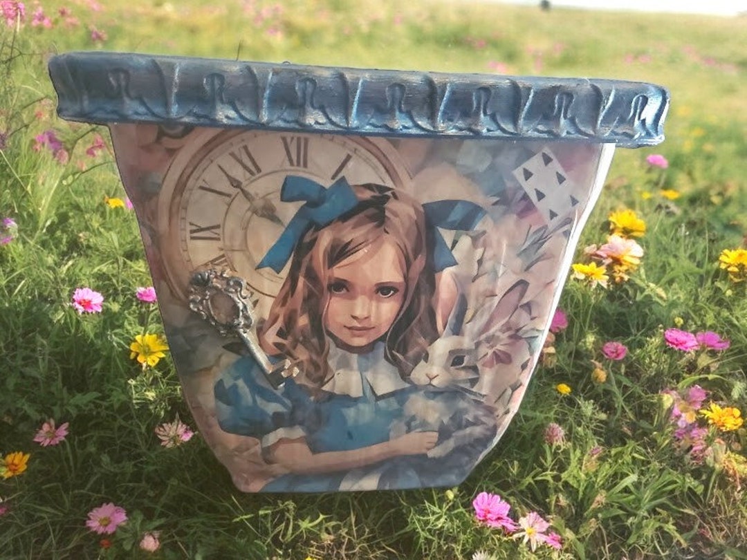 Alice in Wonderland Planter Pot - Etsy
