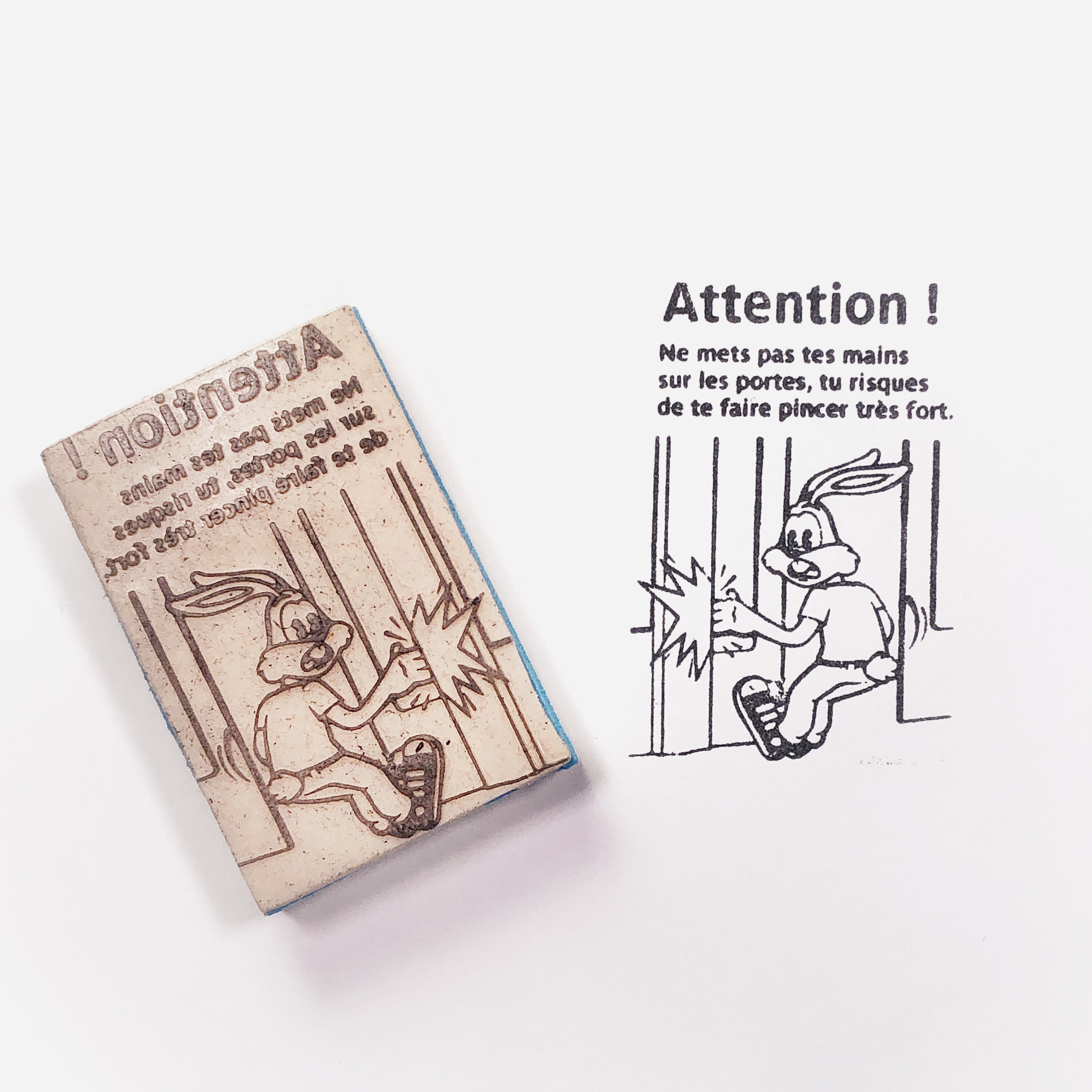 Serge the Paris Metro Rabbit Stamp - Etsy UK