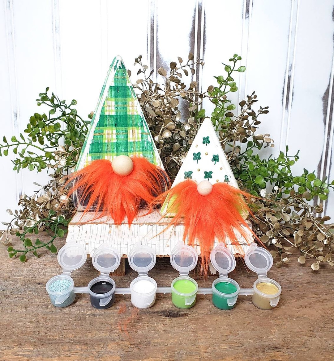 DIY St. Patrick's Day Gnome Painting Kit Wood Gnome Craft Supply Kit ...