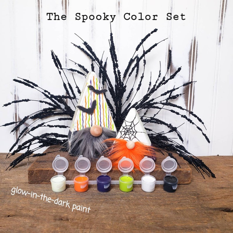 DIY Halloween Gnome Painting Kit: Spooky Wood Decor, Kids Craft - Etsy