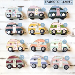 Mini Vintage Camper | Primitive Wood Camper Shelf Sitter | Cabin Camper ...