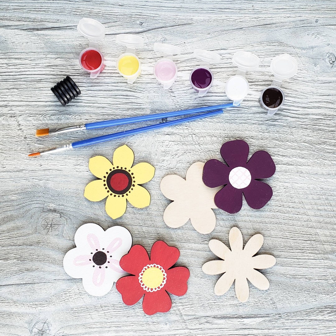 DIY Flower Magnets Painting Kit | DIY Flower Garland Kit | Kids Craft ...