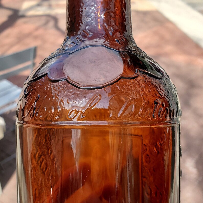 Lord Calvert Whiskey Embossed Amber Glass Screw Top - Etsy