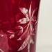 Ruby Red Crystal Engraved Hurricane - Ruby Crystal Candle Chimney ...