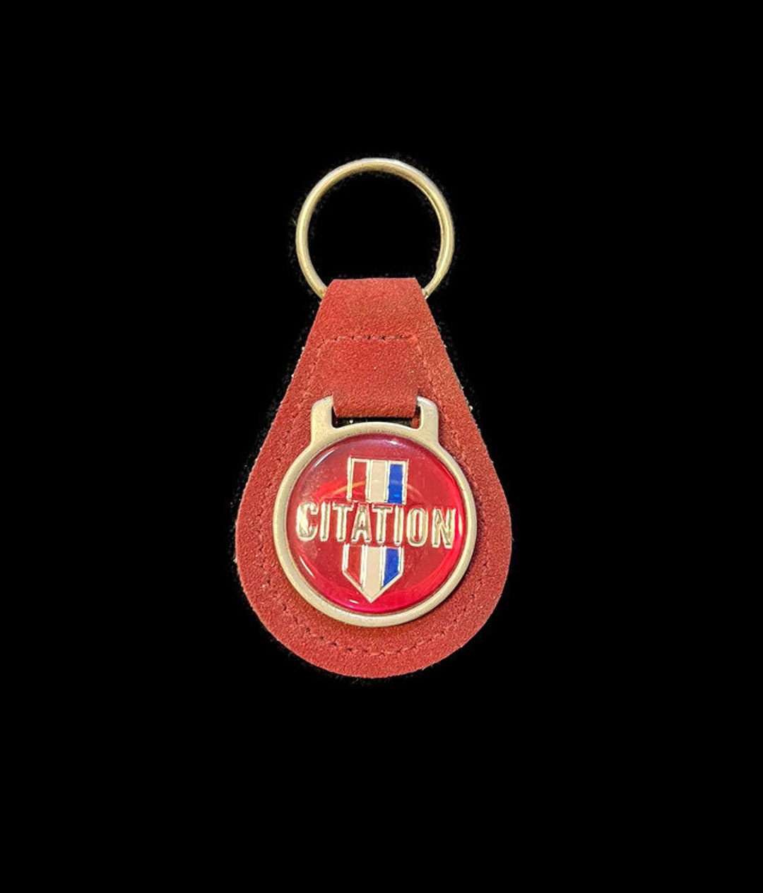 Vintage Citation Automobile Red Suede Leather Key Fob - Citation by ...