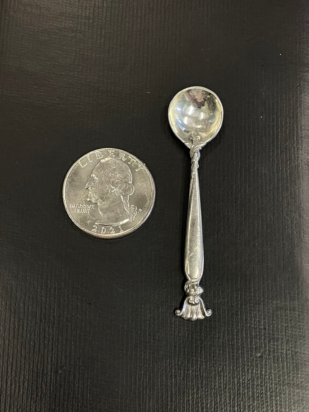 Sterling Salt Cellar Spoon Romance of the Sea Pattern Wallace Silver - Etsy