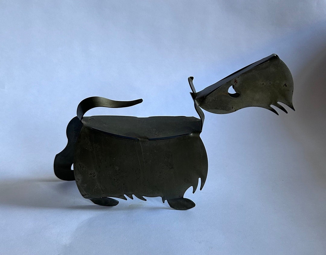 3D Copper Sculpture of Scottish Terrier Signed Modern Metal Art by ...