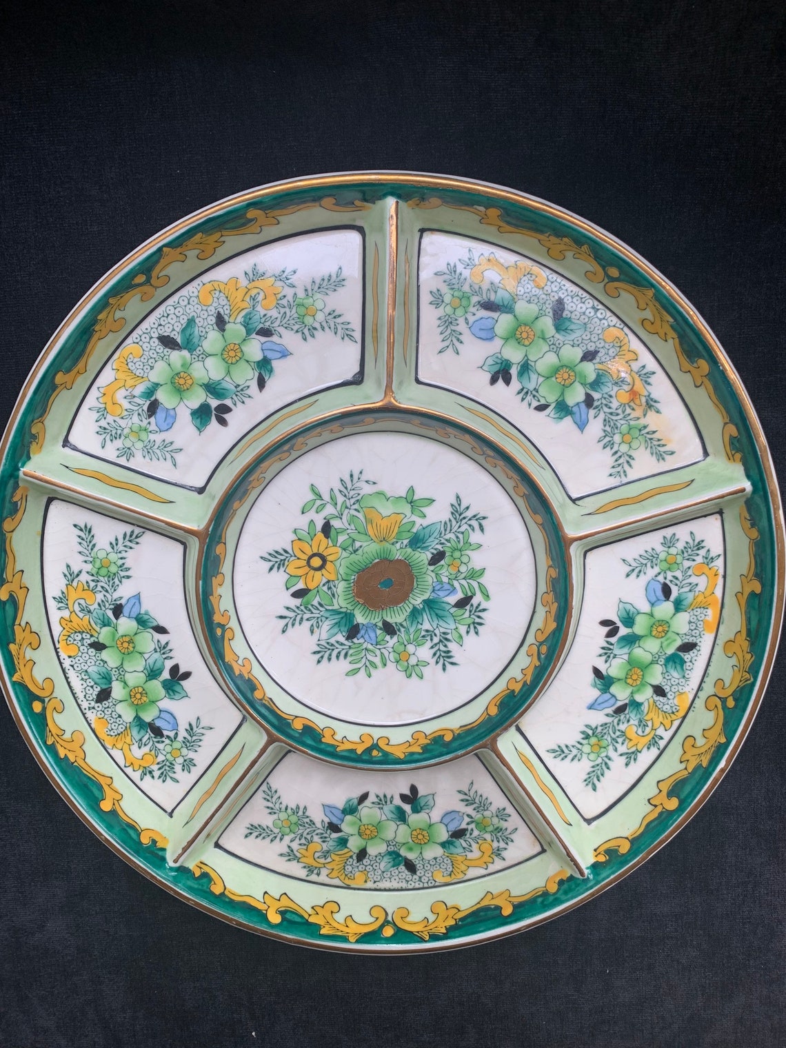 Sectioned Canapes' Serving Tray in Matching Wooden Storage - Etsy