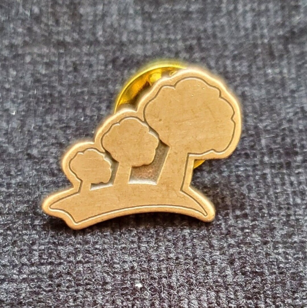 Copper Tac Pin With Three Trees Vintage Arbor Day Environmental Tac Pin ...