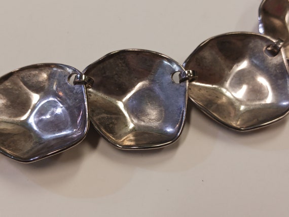 Metal Turtle Shell Statement Necklace - Brutalist Mod… - Gem