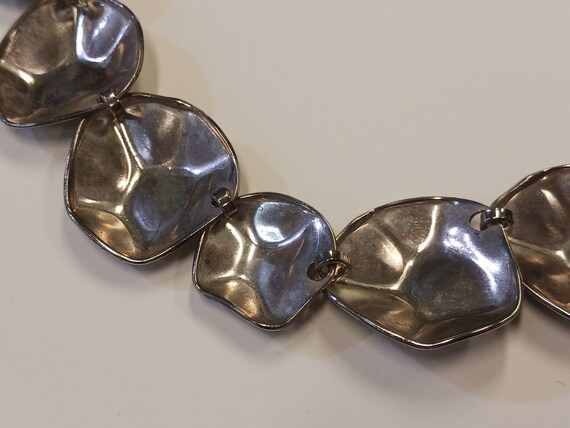 Metal Turtle Shell Statement Necklace - Brutalist Mod… - Gem