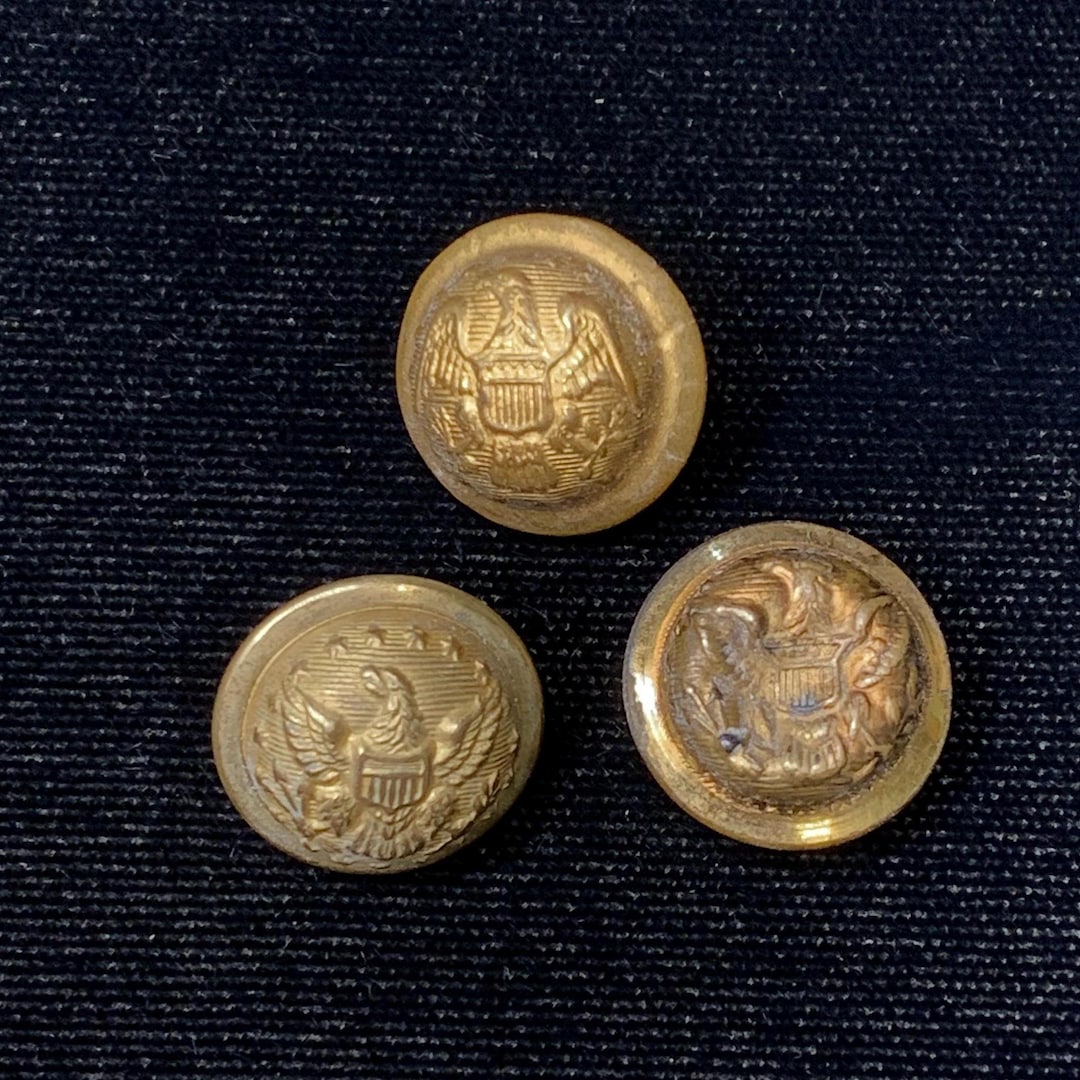1816 U.S. Military Uniform Buttons - Civil War Era- 1 With Shank Marked ...