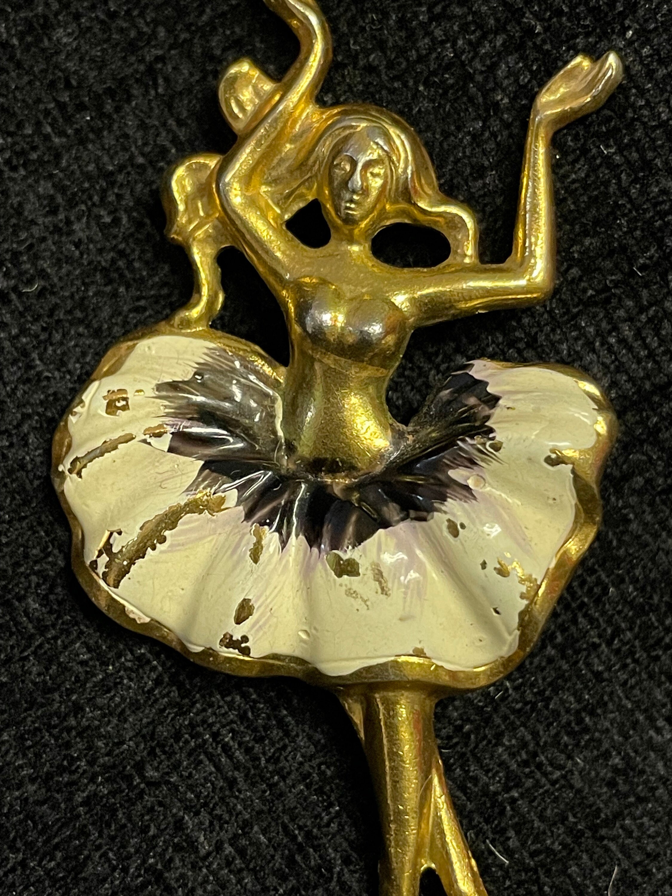 Gold Ballerina Dancer Pin Brooch Vintage Ballerina Pin - Etsy