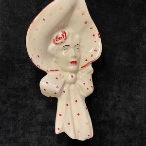Head Wall Pockets, Ceramic Women in Hats Sold Individually - Etsy