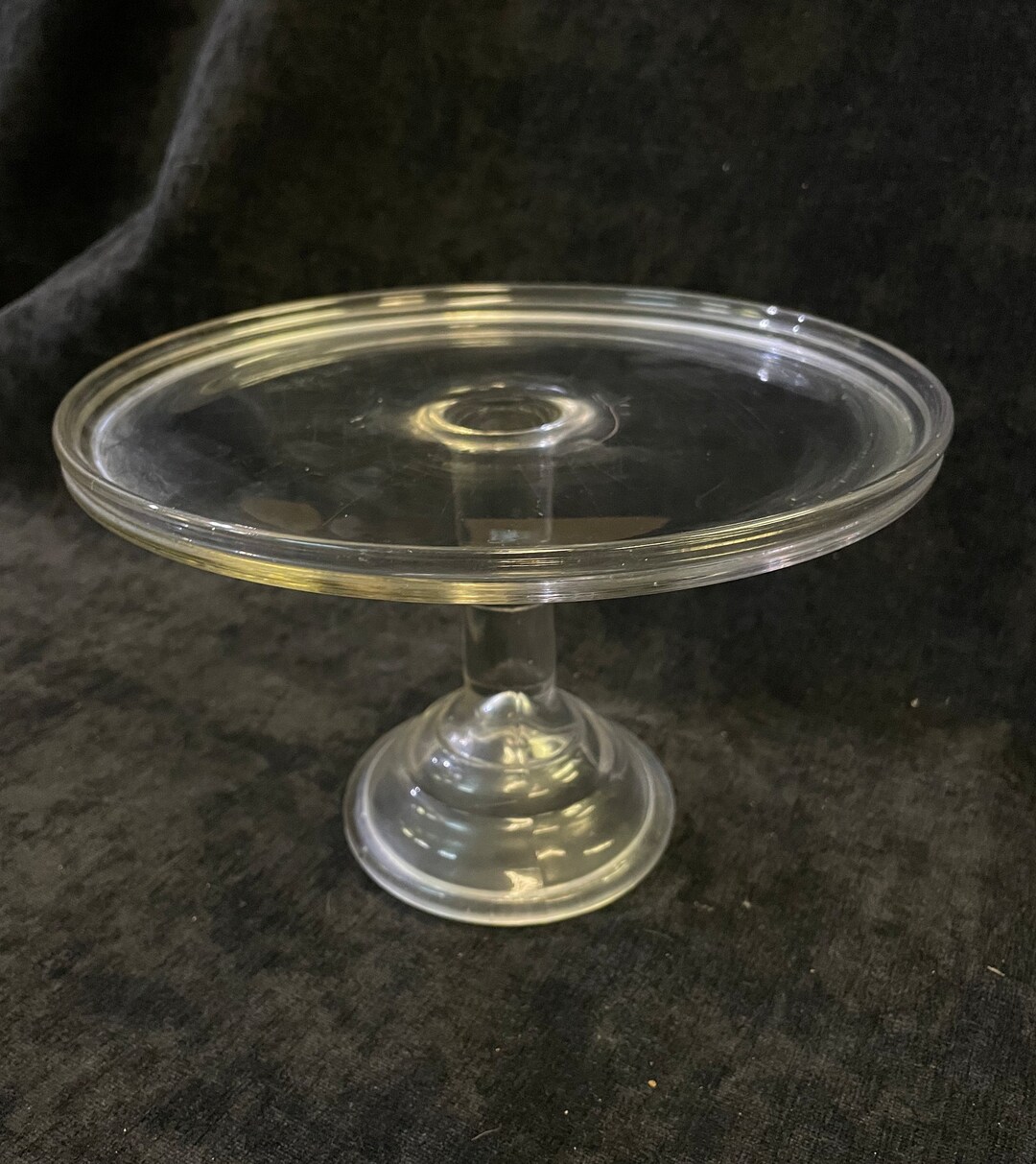Simple and Plain Early Depression Glass Cake Stand - Etsy