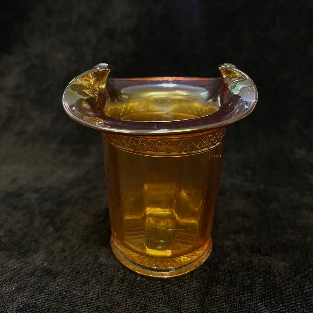 Marigold Carnival Glass Top Hat Vintage - Etsy