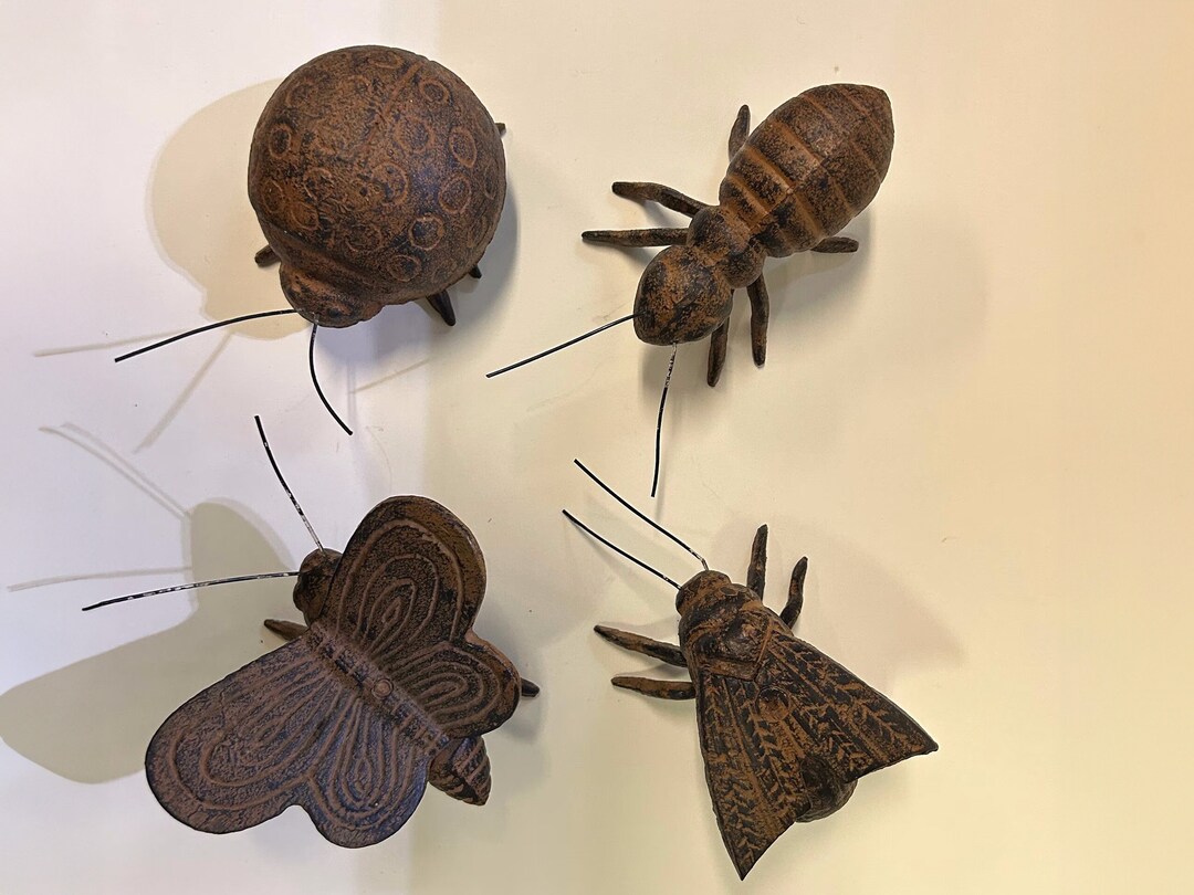 Metal Paperweight Bugs Insects Paperweights 4 Sold Individually Lady ...
