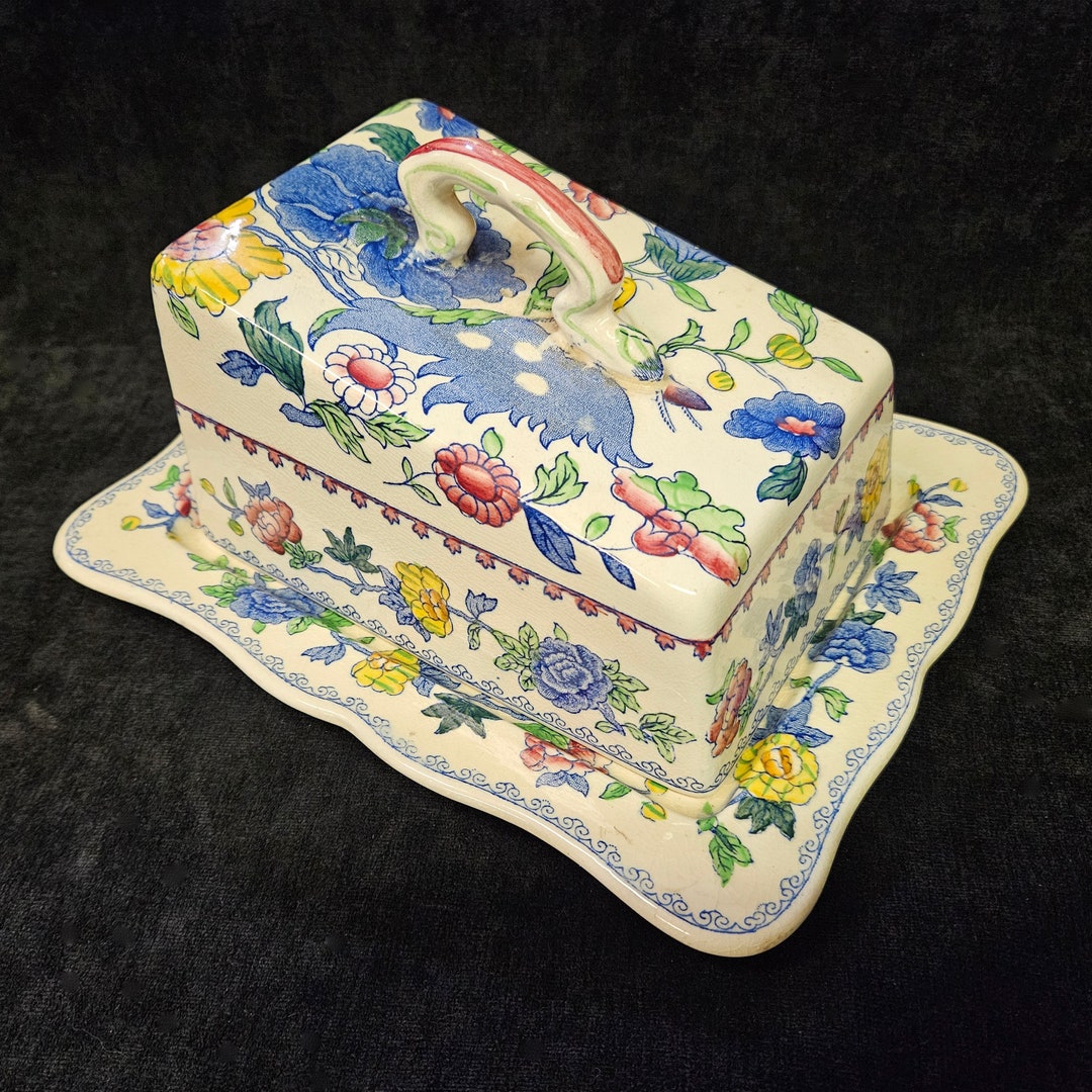 Mason's "regency" Made in England, Floral Ironstone Covered Cheese ...