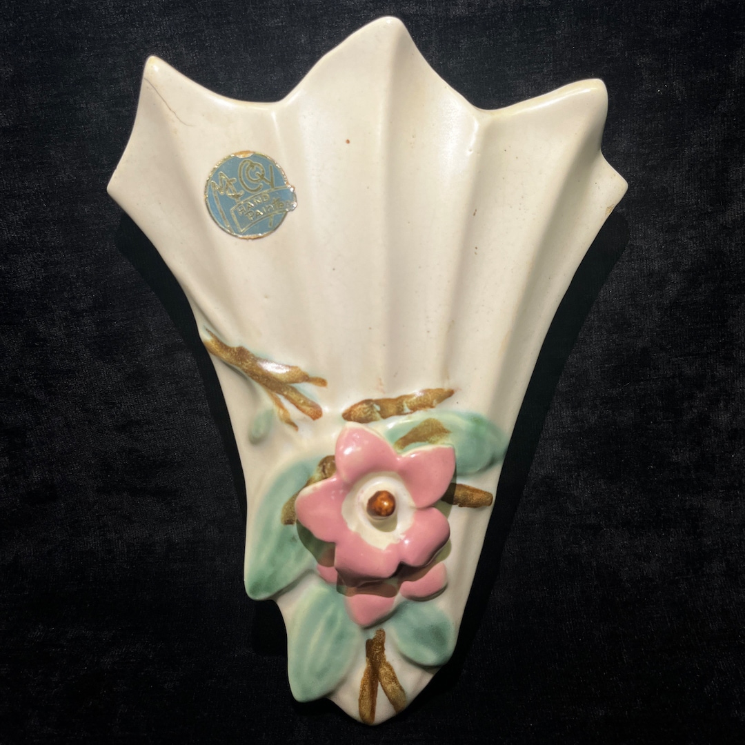 Mccoy Hand Painted Blossomtime Wall Pocket With Original Logo Tag - Etsy
