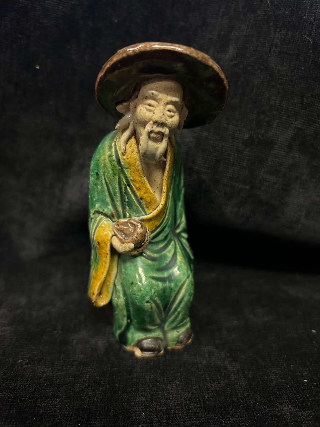 Elderly Wise Chinese Man in Sitting Position Mudman Vintage - Etsy