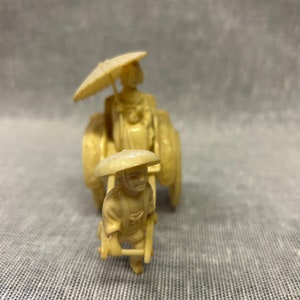 Japanese Celluloid Rickshaw-man Pulling Lady With Dog in Cart-meiji ...