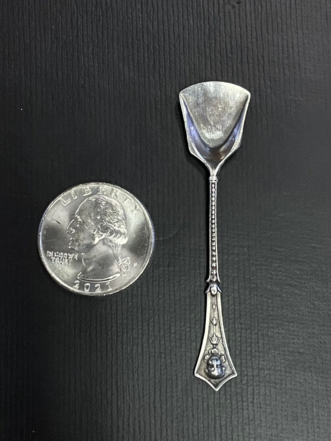 Sterling Silver Salt Spoon With Man's Face Mask on the Top. - Etsy